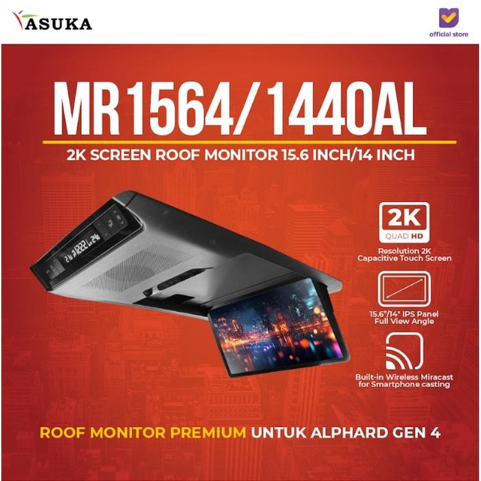 Jual Mirai MR-1564/1440AL Roof Monitor Android for Alphard 15.6 Inch/14 ...