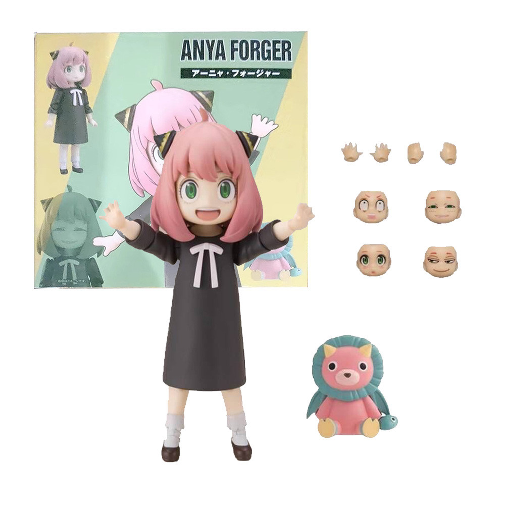 Jual Joint Mobility 9Cm Replaceable Face Anime Figure Anya Forger ...