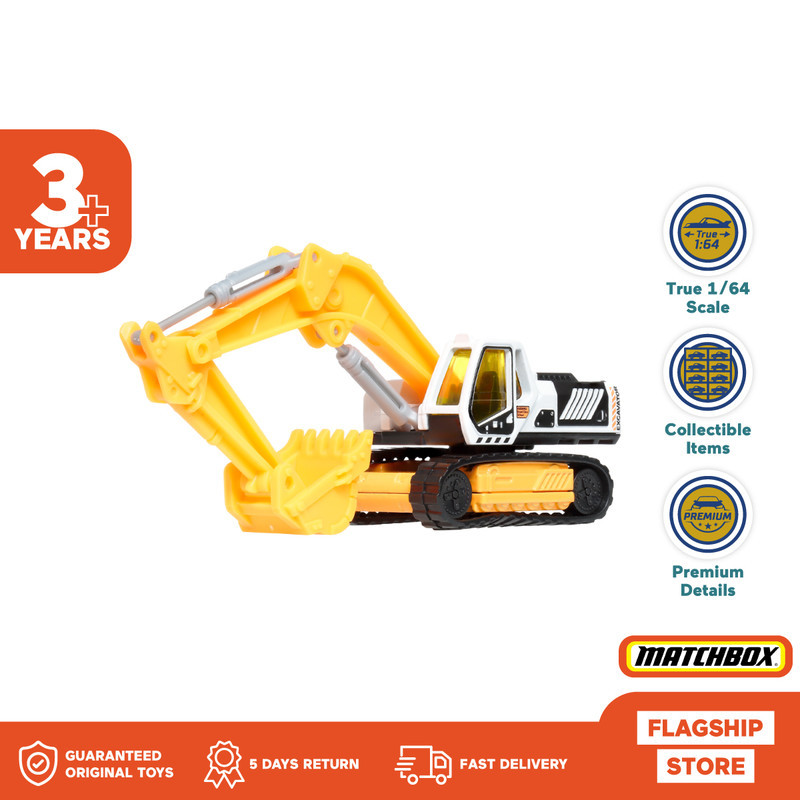 Jual Matchbox Working Rigs MBX Excavator - Mainan Mobil Balap | Shopee ...