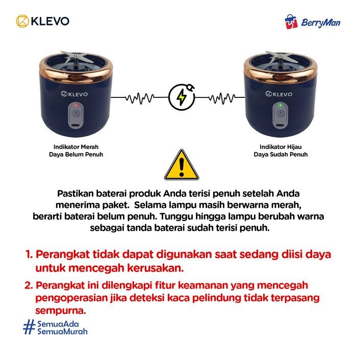 Jual NEW PRODUK KLEVO MIXXO BLENDER JUICER CUP 400 ML MINI POBLE 6 MATA ...