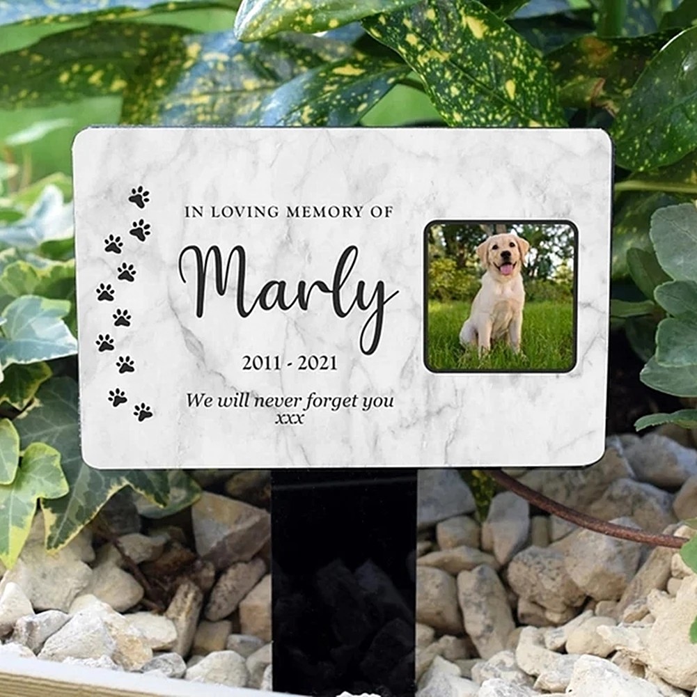 Jual Custom Pet Memorial Stake Dog Cat Memorial Stake Pet Loss Grave ...