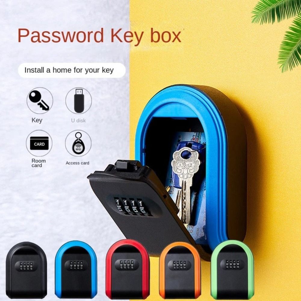 Jual Safe Waterproof Password Security Code Lock Wall Mount Key Storage ...