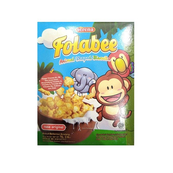 Jual SERENA FOLABEE ANIMAL SHAPED BISCUIT ORIGINAL 75 GR | Shopee Indonesia