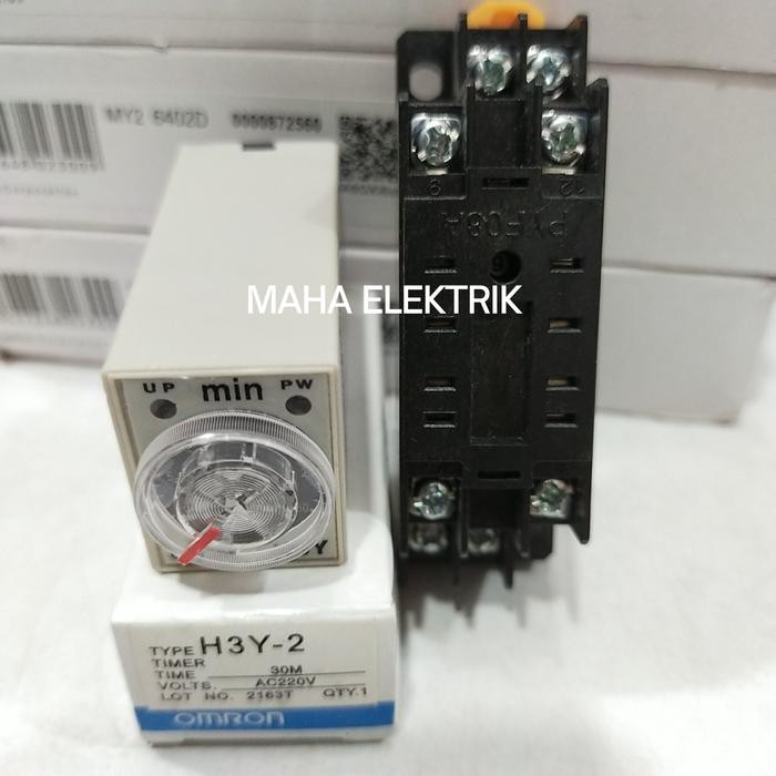 Jual TIMER OMRON ORIGINAL H3Y2 220VAC 30 MENIT 8KAKI SET SOCKET/TIMER OMRON H3Y 2 | Shopee Indonesia