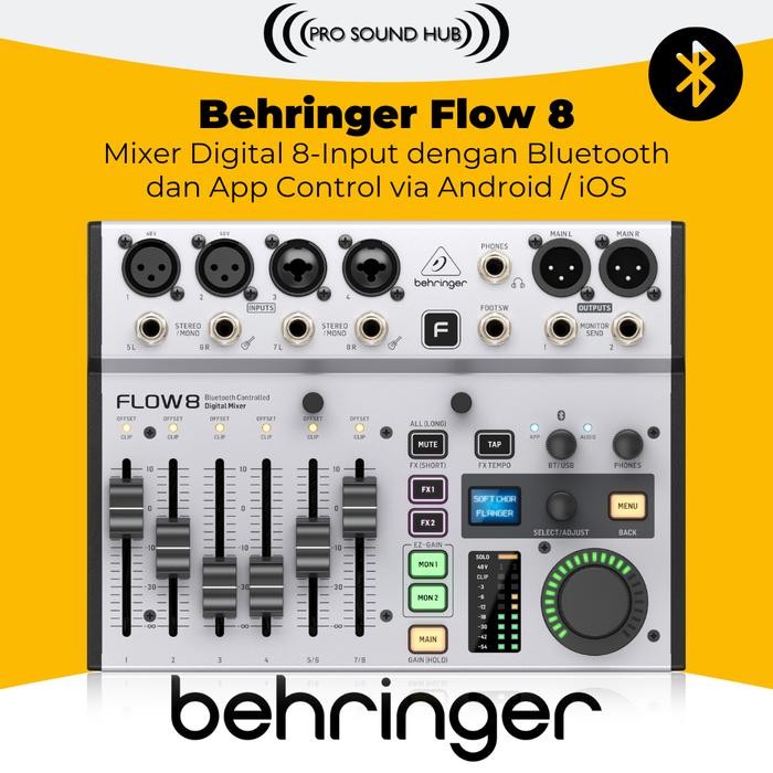 Jual New- Behringer Flow 8 Flow8 Mixer Digital Usb Audio Interface ...