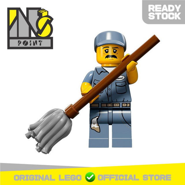 Jual LEGO 71011 - 9 - Minifigure Series 15 Janitor | Shopee Indonesia