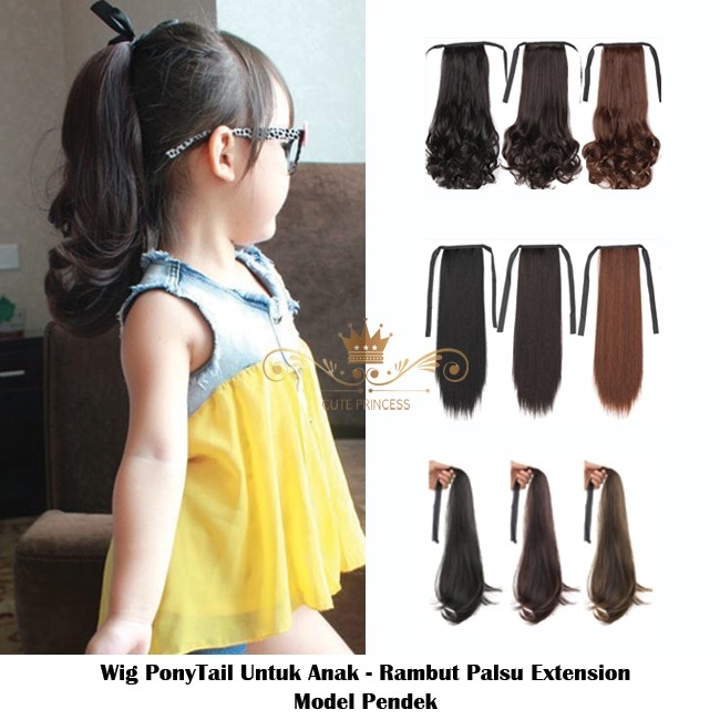Jual Makmur_55 Wik Ponitail Extension Untuk Anak Style Pendek - Rambut ...