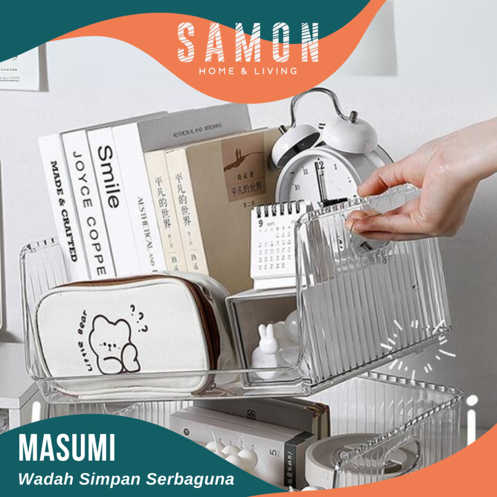 Jual SAMON - MASUMI Organizer Tumpuk Majalah Stackable Storage Skincare ...
