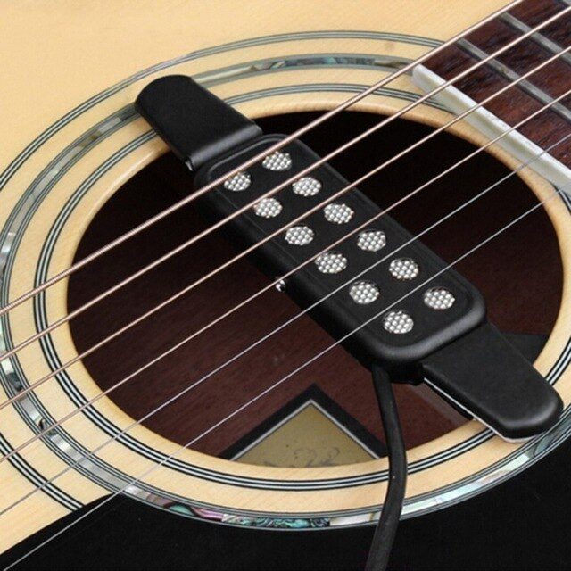 Jual Pickup Gitar Akustik 12 Hole Transducer Spul Microphone Mic ...