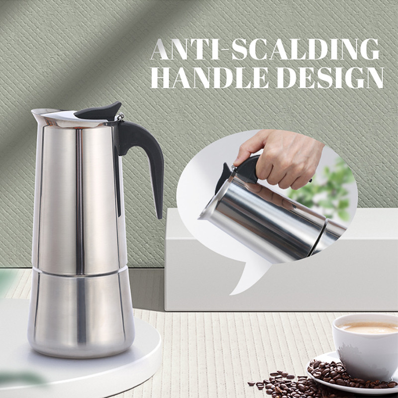 Jual Teko Kopi Moka Pot Pembuat Kopi Baja Tahan Karat Pembuat Kopi ...