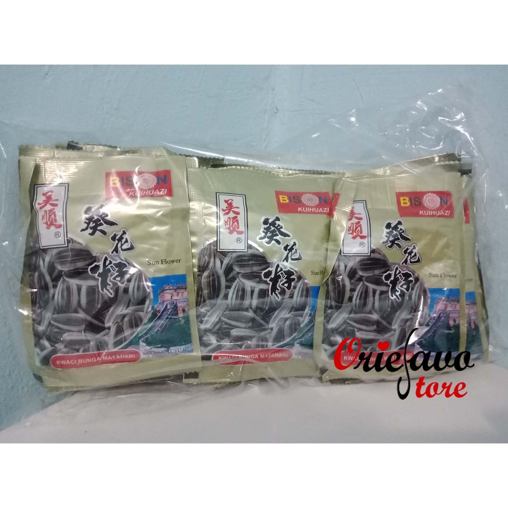 Jual Kwaci / Kuaci Bison / Sunflower Seed (20 x 12 gram) | Shopee Indonesia