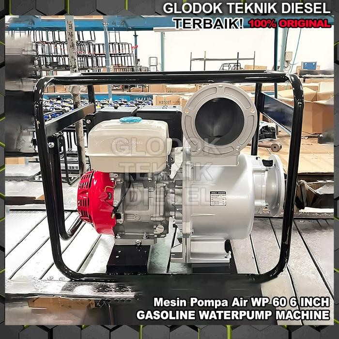 Jual Mesin Pompa Air Sawah Irigasi Alkon 6 Inch WP 60 Gasoline Waterpump 6" WP60 Water Pump ...