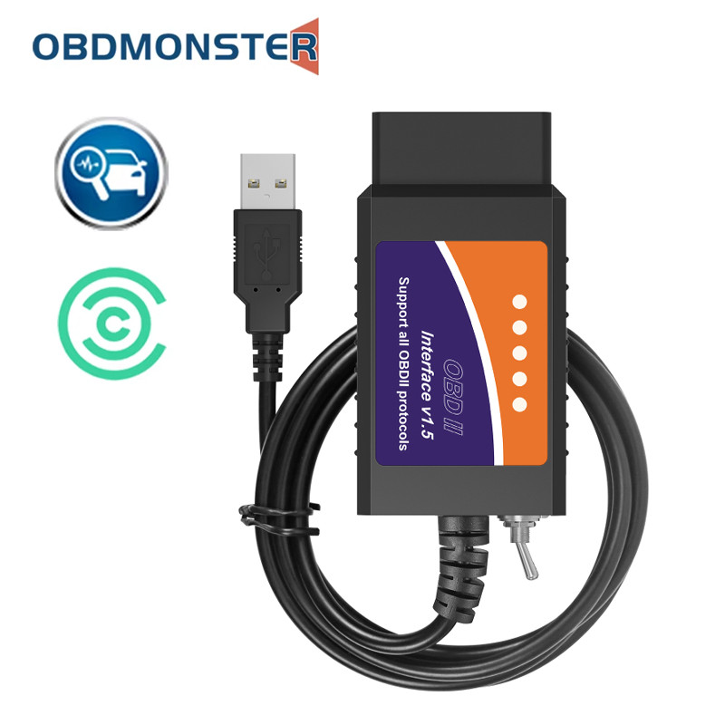 Jual ELM327 OBD2 V1.5 Scanner Forscan ELM 327 Code Reader Auto Diagnostic Scanner Tool For HS MS ...