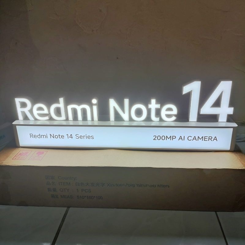Jual Mycoolcell Lampu Display Led Teks Timbul 3D Xiaomi Redmi Note 14 ...