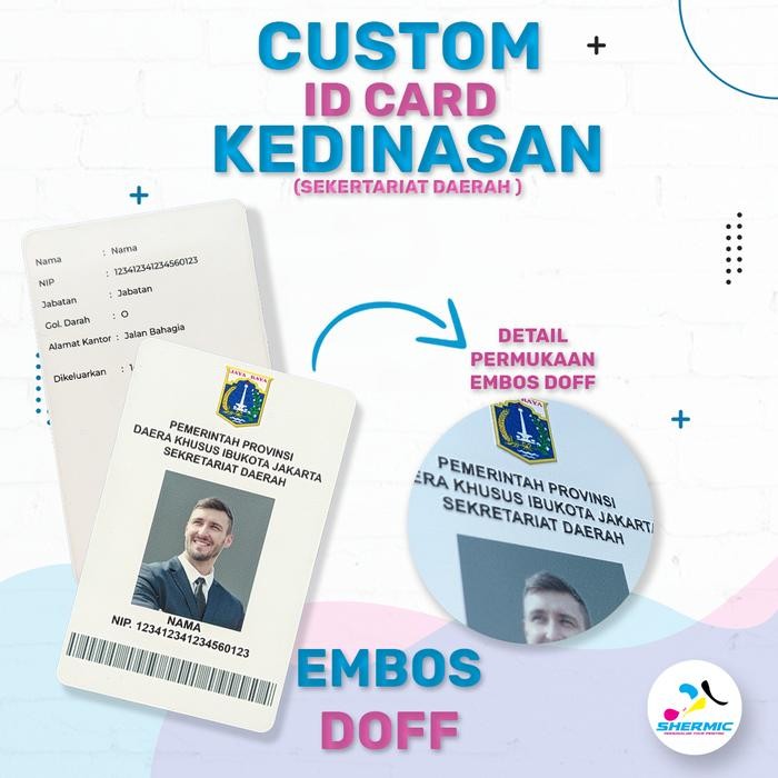 Jual JTTOP" CETAK CUSTOM PRINT UV DESIGN ID CARD NAME TAG KEDINASAN PPPK PNS KARTU FOTO | Shopee ...