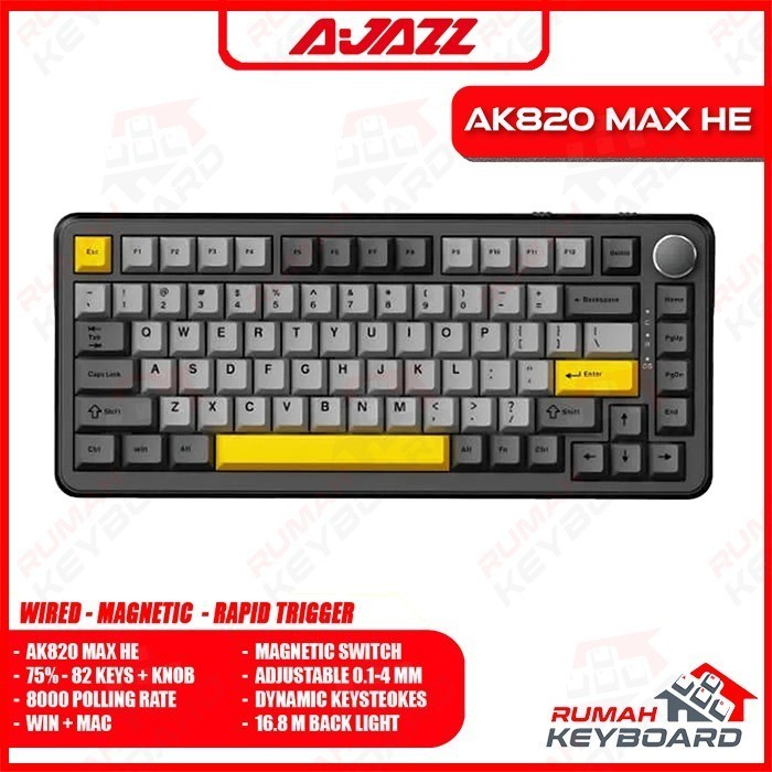 Jual AJAZZ AK820 MAX HE - 75% - Wired - DKS - Magnetic Switch - Rapid ...
