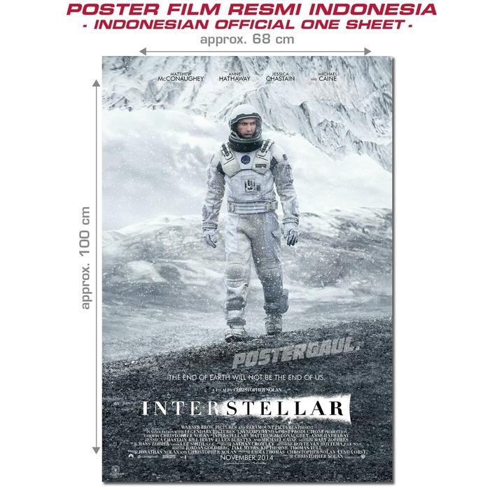 Jual Poster Film INTERSTELLAR - original Indonesian one sheet, 68 x 100 ...