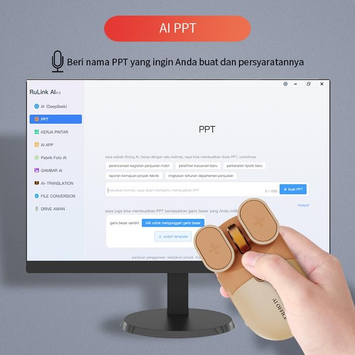 Jual Mouse Ai M-7 Upgrade Chat Gpt/Deepseek Dapat Buat Ppt, Ai Chat, Source Code, Ai Image ...