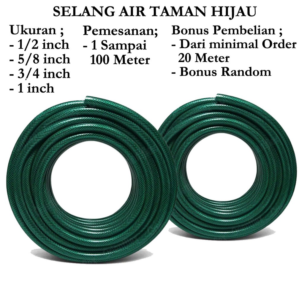 Jual Pinan Shop Selang Air 25 Meter 1 Rol / Selang Air 1/2 5/8 3/4 1 Inch / Selang Taman Kebun ...