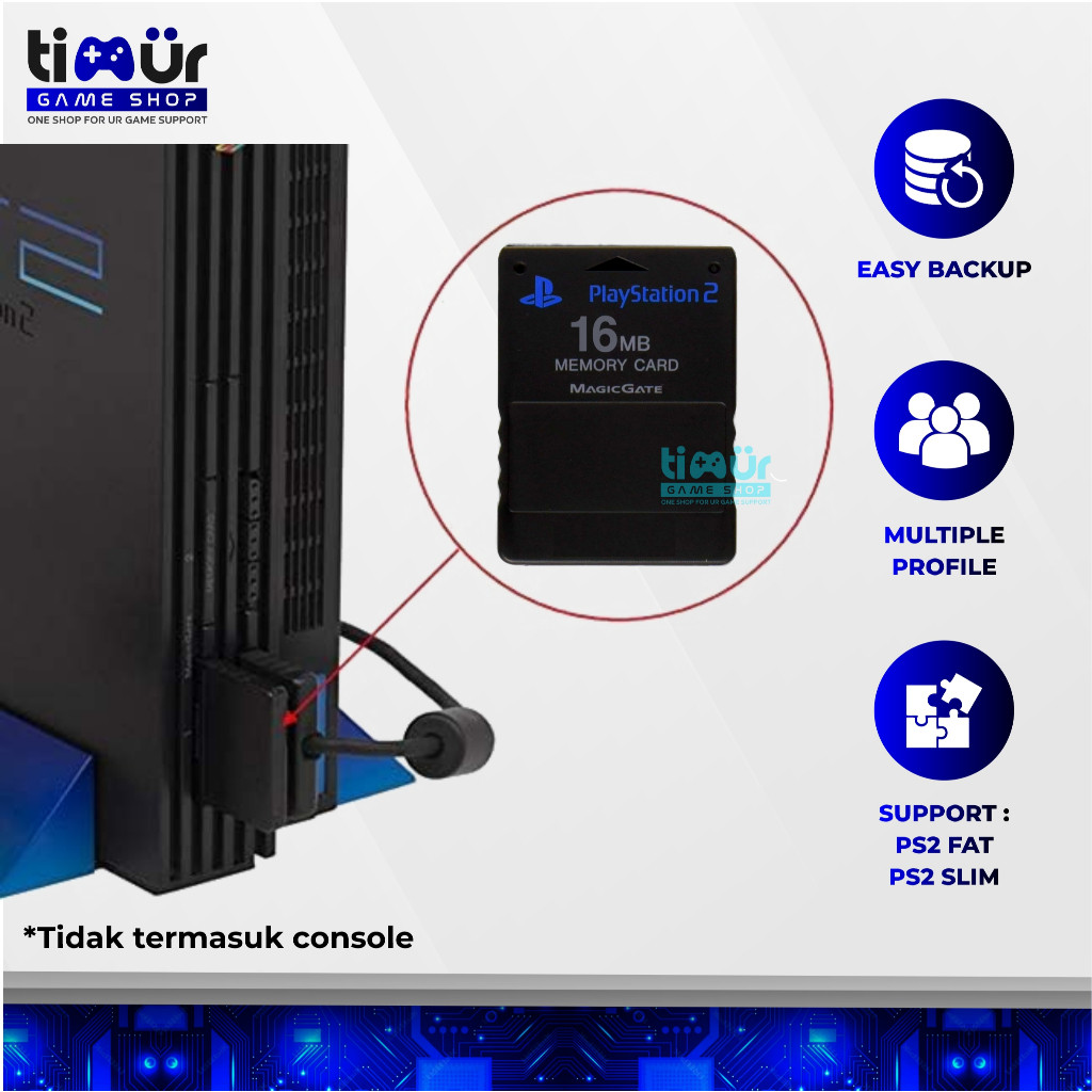 Jual Memory Card MC PS2 16MB Hitam | Shopee Indonesia