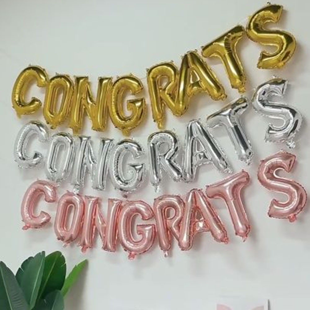 Jual Congratulations Graduation Ceremony Decor Good Luck Graduate Foil ...