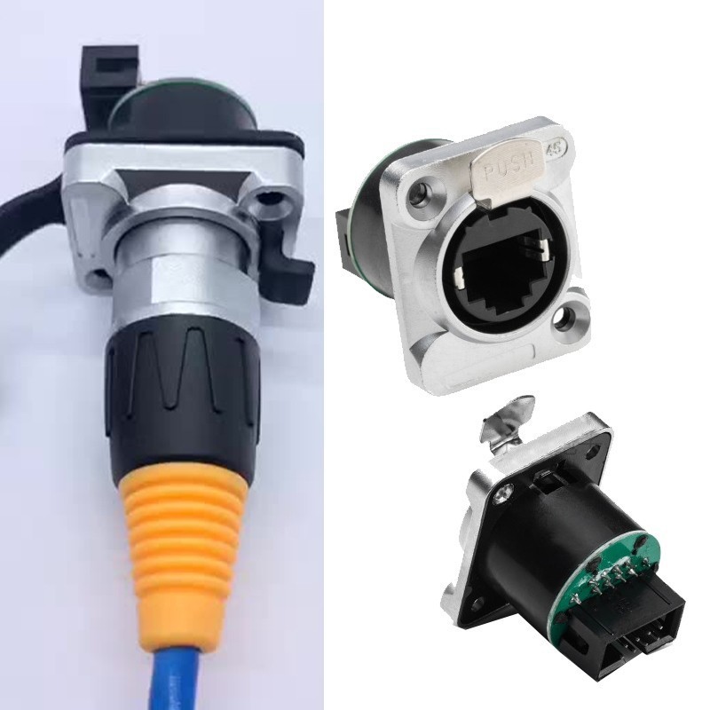 Jual Ethercon Pcb Panel Rj45 Dengan 8 Pin Socket Soket Konektor Indoor ...