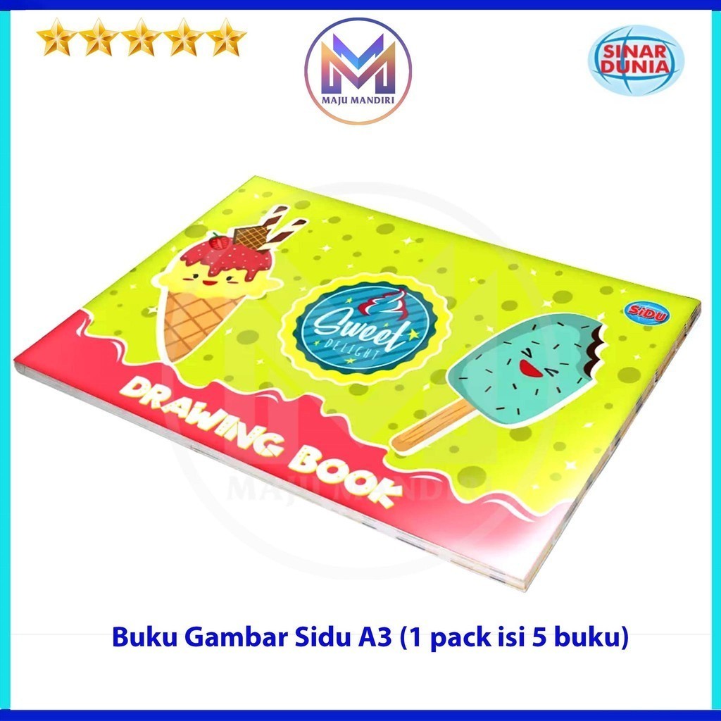 Jual Buku Gambar Sidu A3 / Drawing Book Per Pack Isi 5 Buku WE ...