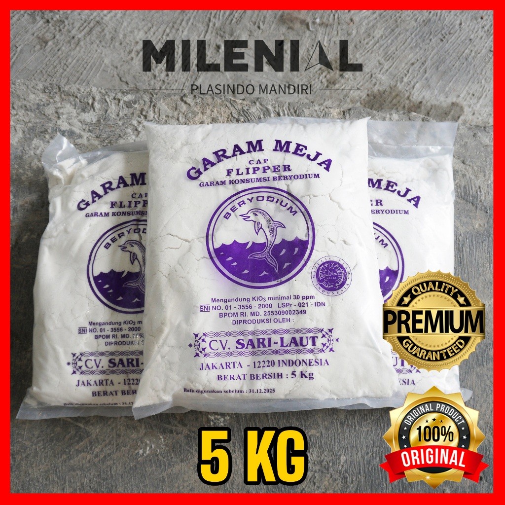 Jual Garam Halus / Garam Meja Flipper Kemasan 5kg | Shopee Indonesia