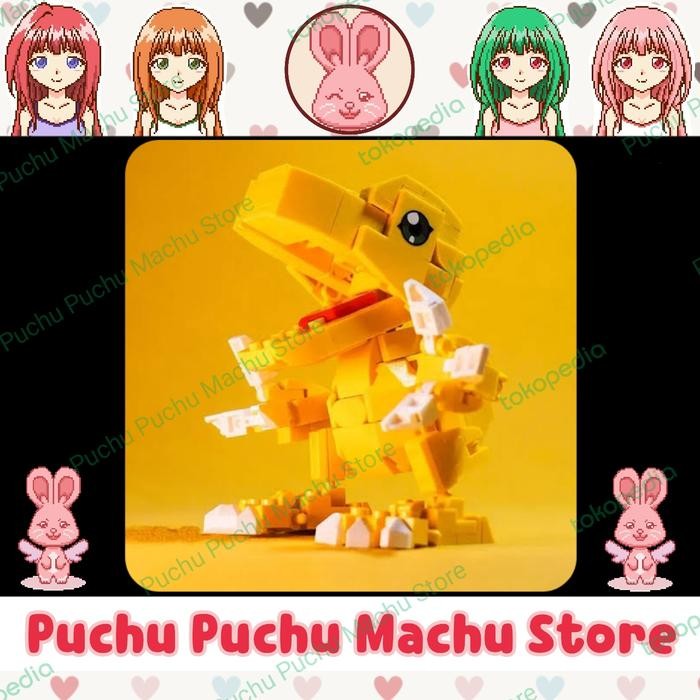 Jual SEMBO BLOCK Karakter AGUMON Digimon Adventure Brick Balok Susun ...