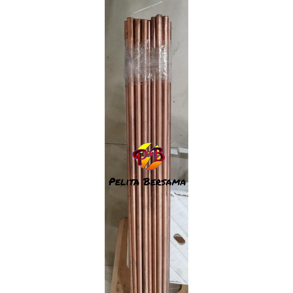 Jual Grounding Rod / Copper Rod 5/8 X 2 Meter + Drat (Full Tembaga ...