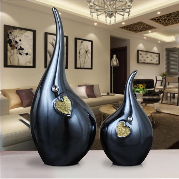 Jual Patung Gajah Abstrak Kreatif Modern Patung Hewan Keramik Geometris ...