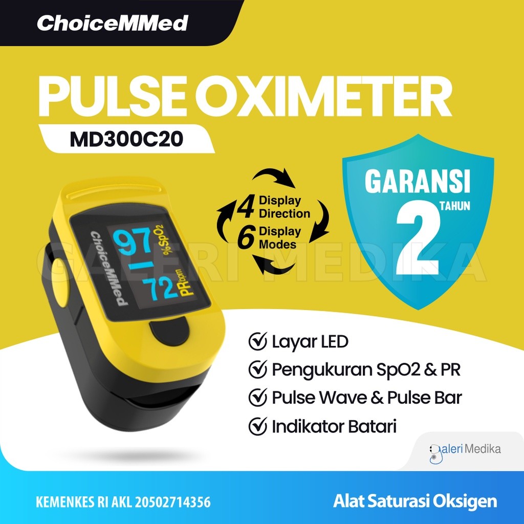 Jual Choicemmed Fingertip Pulse Oximeter MD300C20 - Alat Ukur Kadar ...