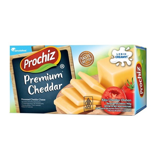 Jual PROCHIZ PREMIUM CHEDDAR CHEESE 160 GR | Shopee Indonesia