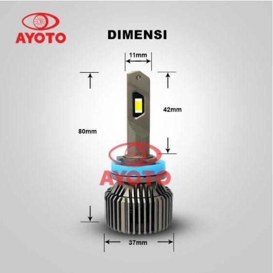 Jual Lampu Led Mobil Ayoto A3 H8 H11 H16 H27 (1Set) Ori Original Asli | Shopee Indonesia