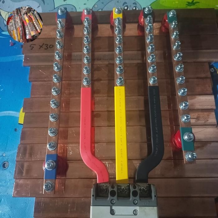 Jual Busbar Rst + Netral + Grounding Uk 153 Panjang@30 Cm Untuk ...