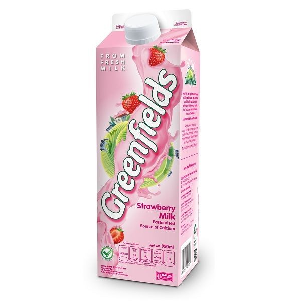 Jual GREENFIELDS FRESH MILK STRAWBERRY 950 ML | Shopee Indonesia