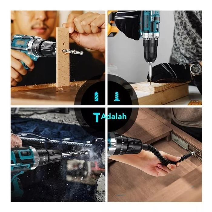 Jual MAKITA Mesin Bor Listrik Bor Baterai Cordless Drill 10mm Set Mesin ...