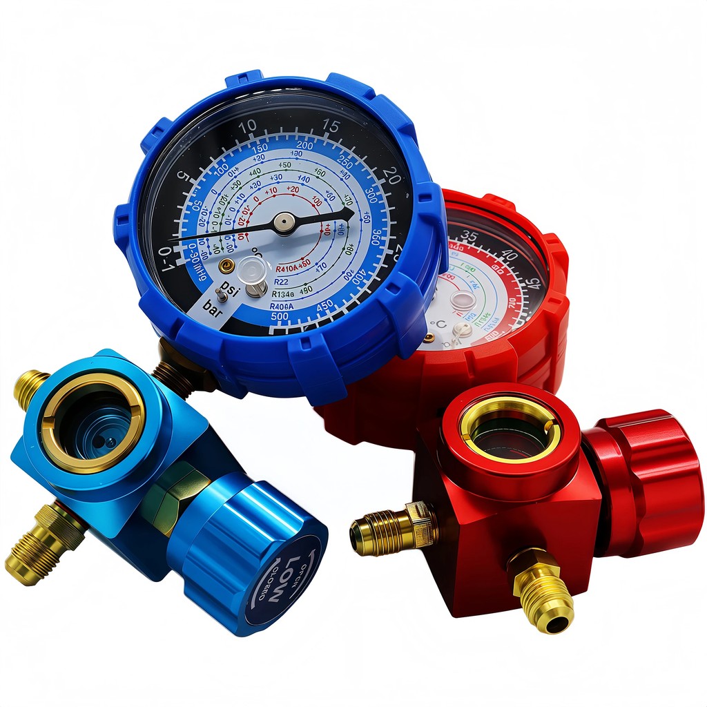 Jual Air Condition Gauge Set For R410A R22 R134a R404A Refrigerants ...