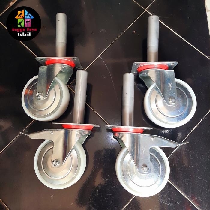 Jual Roda Scaffolding 6" inch Nilon / Plastik Roda Perancah Steger ...