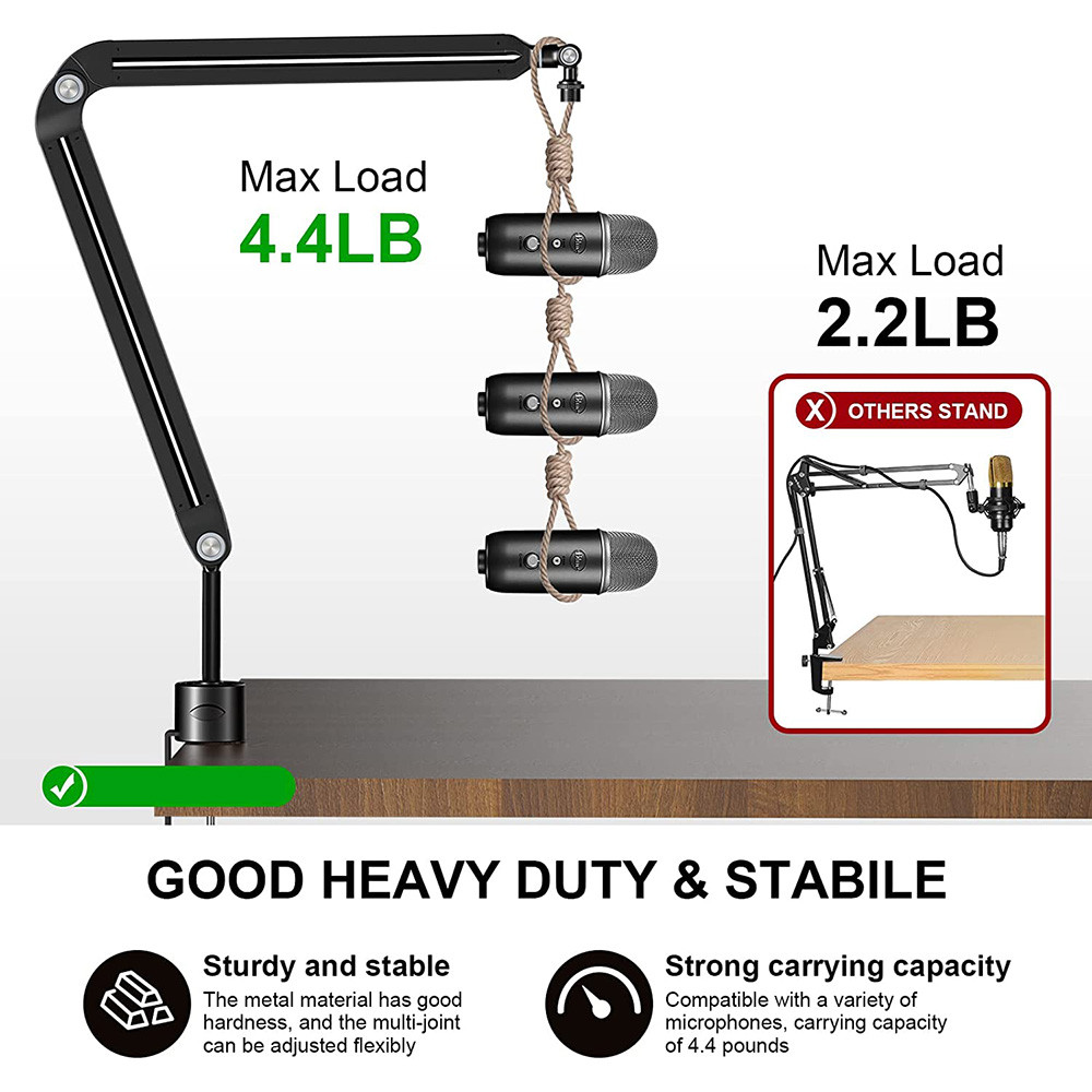 Jual Hyperx Quadcast S Microphone Stand Desk Adjustable Compact Mic ...