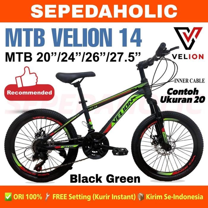 Jual Sepeda Gunung MTB VELION 14 Ukuran 20 24 26 27.5 Inch Rem Cakram ...