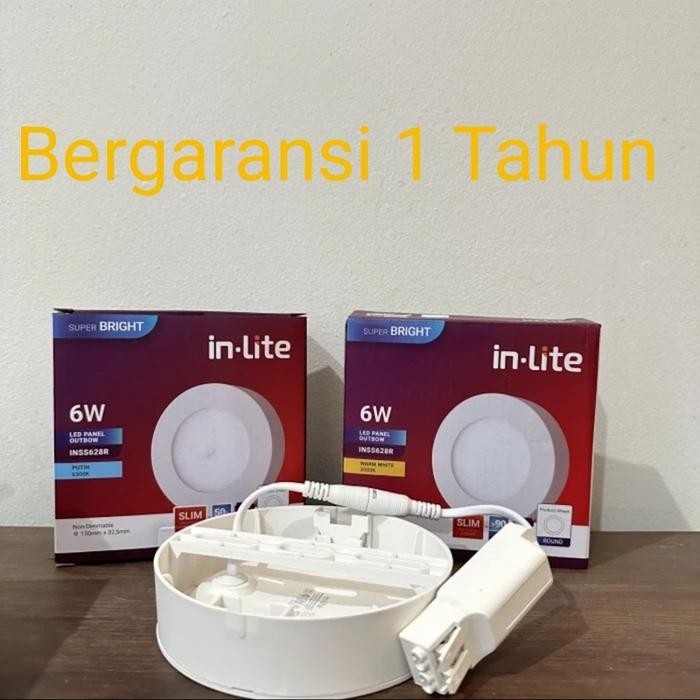 Jual Inlite Downlight Led 6 Watt Outbow In-Lite INSS628R Panel 6Watt 6 ...