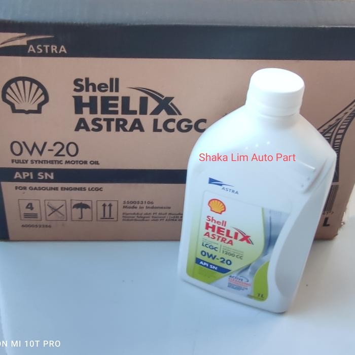 Jual Oli Oil Shell Helix Astra Sae 0W - 20 Api Sn 1 Liter Fully ...