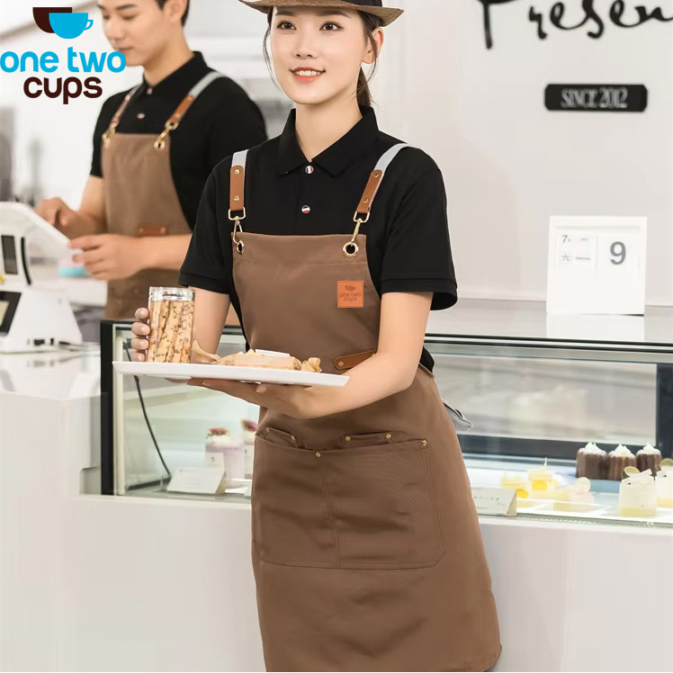 Jual G2 Celemek Masak Apron Anti Air Dengan Kantong Warna Coklat ...