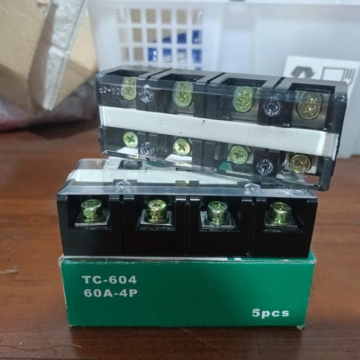 Jual Terminal 4P 60A Terminal Block Terminal Blok 4Pin 60A Tc-604 4P60A ...