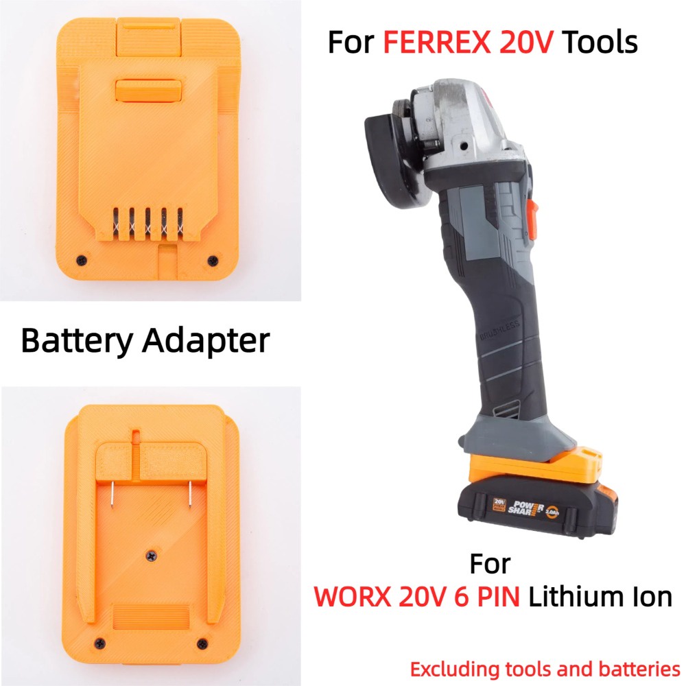 Jual DOSD Battery Adapter For WORX 20V 6 PIN Lithium Battery Converter ...