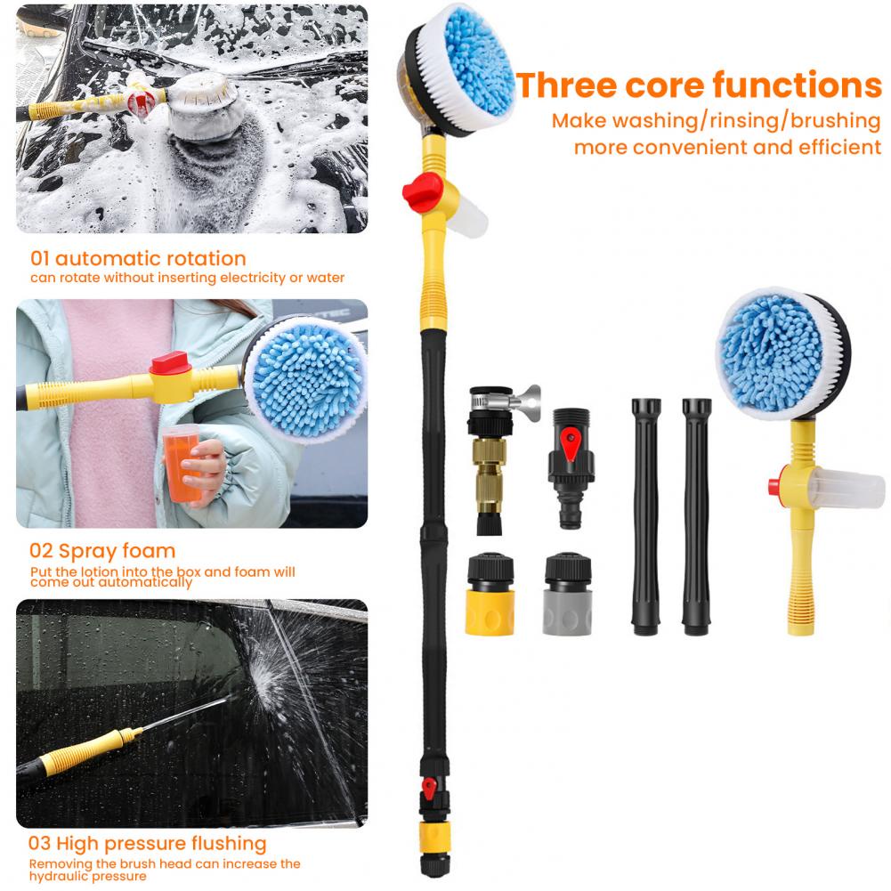 Jual NWK Auto-rotating Telescopic Car Wash Brush Effortlessly Clean Car ...