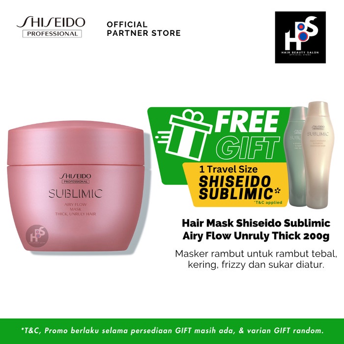 Jual Shiseido Professional SUBLIMIC AIRY FLOW Thick Unruly Hair Mask 200g | Shopee Indonesia