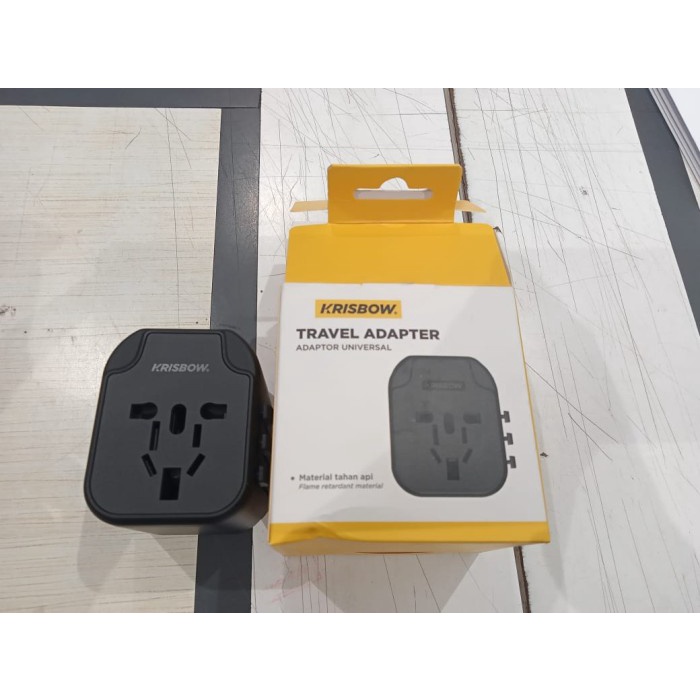 Jual TERBARU KRISBOW STEKER TRAVEL ADAPTOR USB-A | Shopee Indonesia