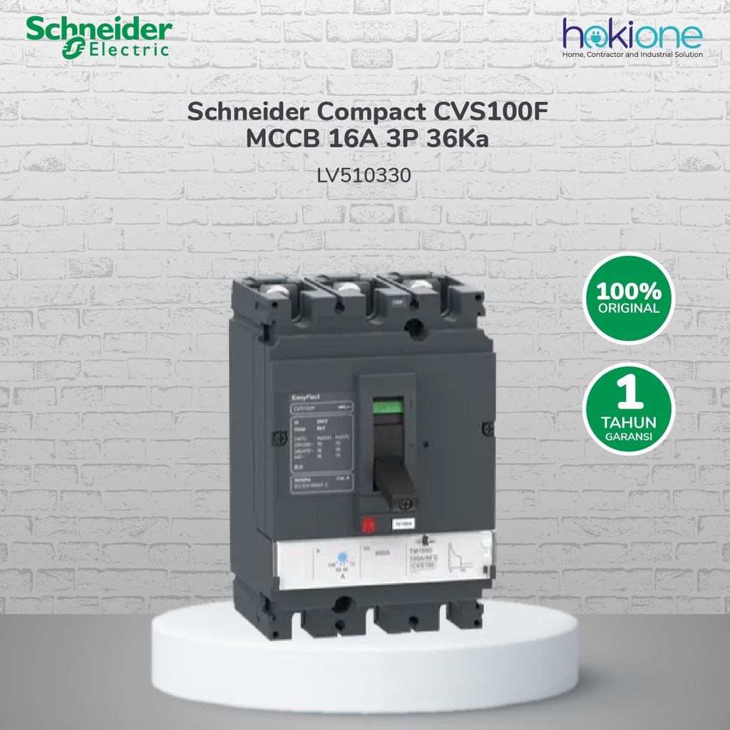 Jual Schneider Electric EasyPact CVS100F MCCB TM16D 3P 16A 36kA ...